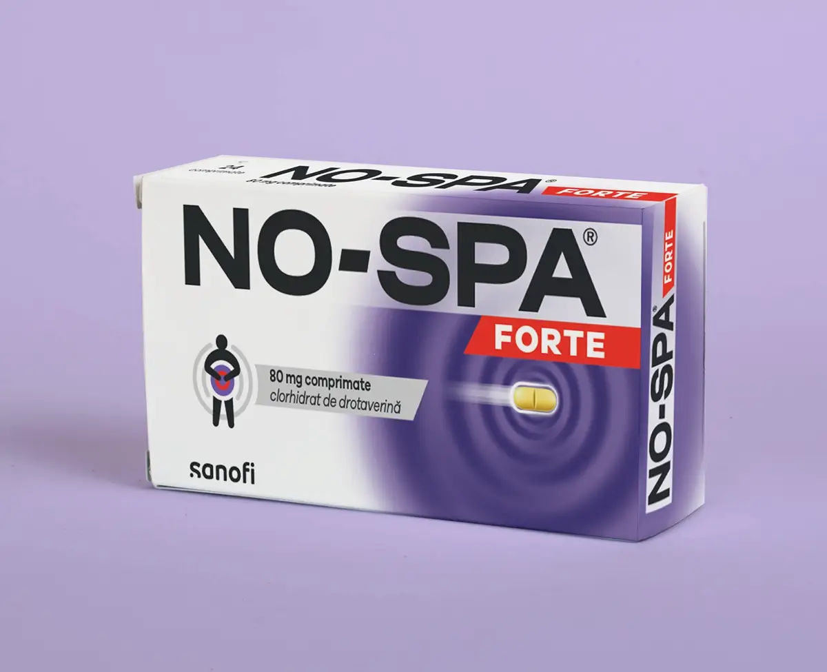 NO-SPA® Forte ameliorează durerea abdominală